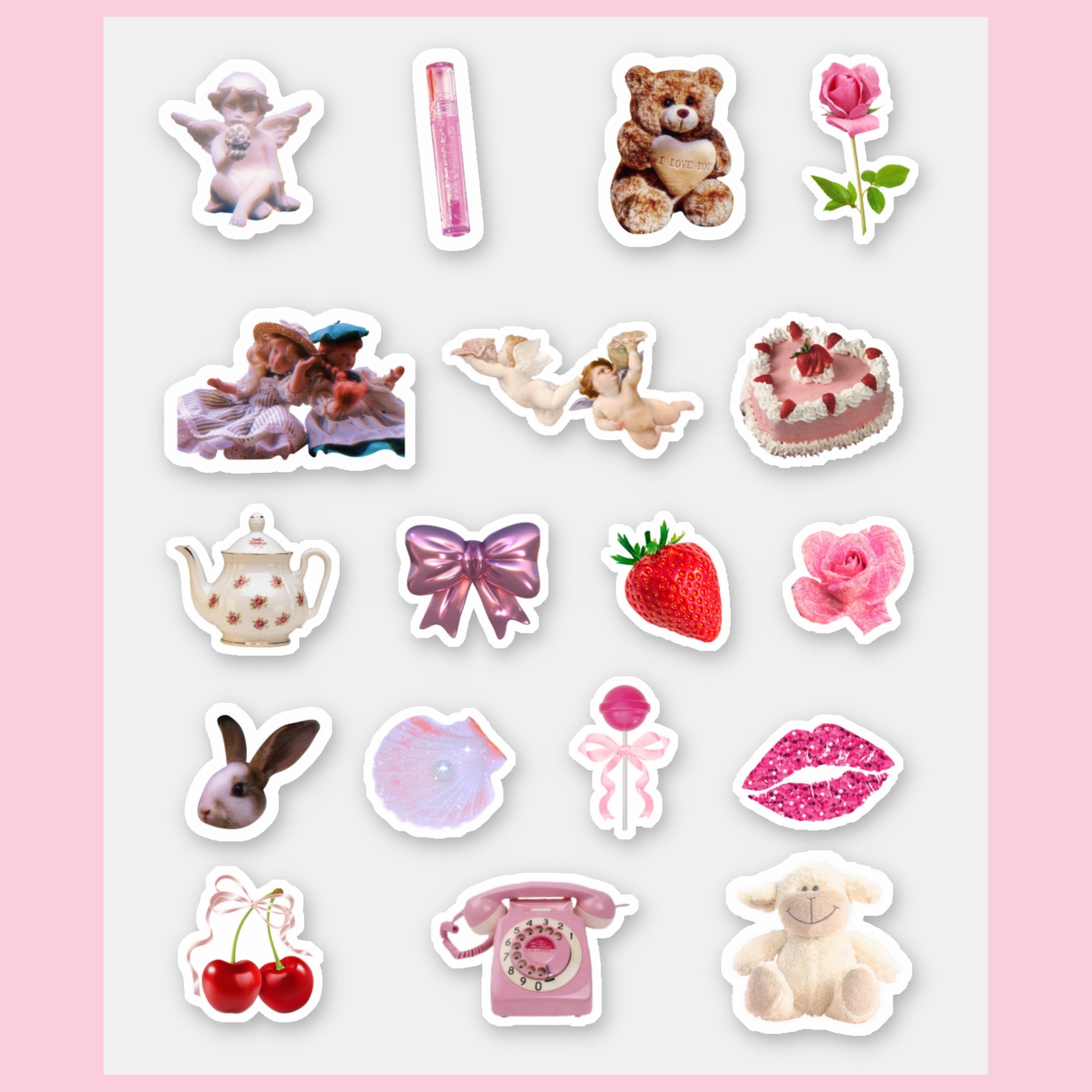 Coquette Stickers, Aesthetic Stickers for Water Bottle, Aesthetic ...