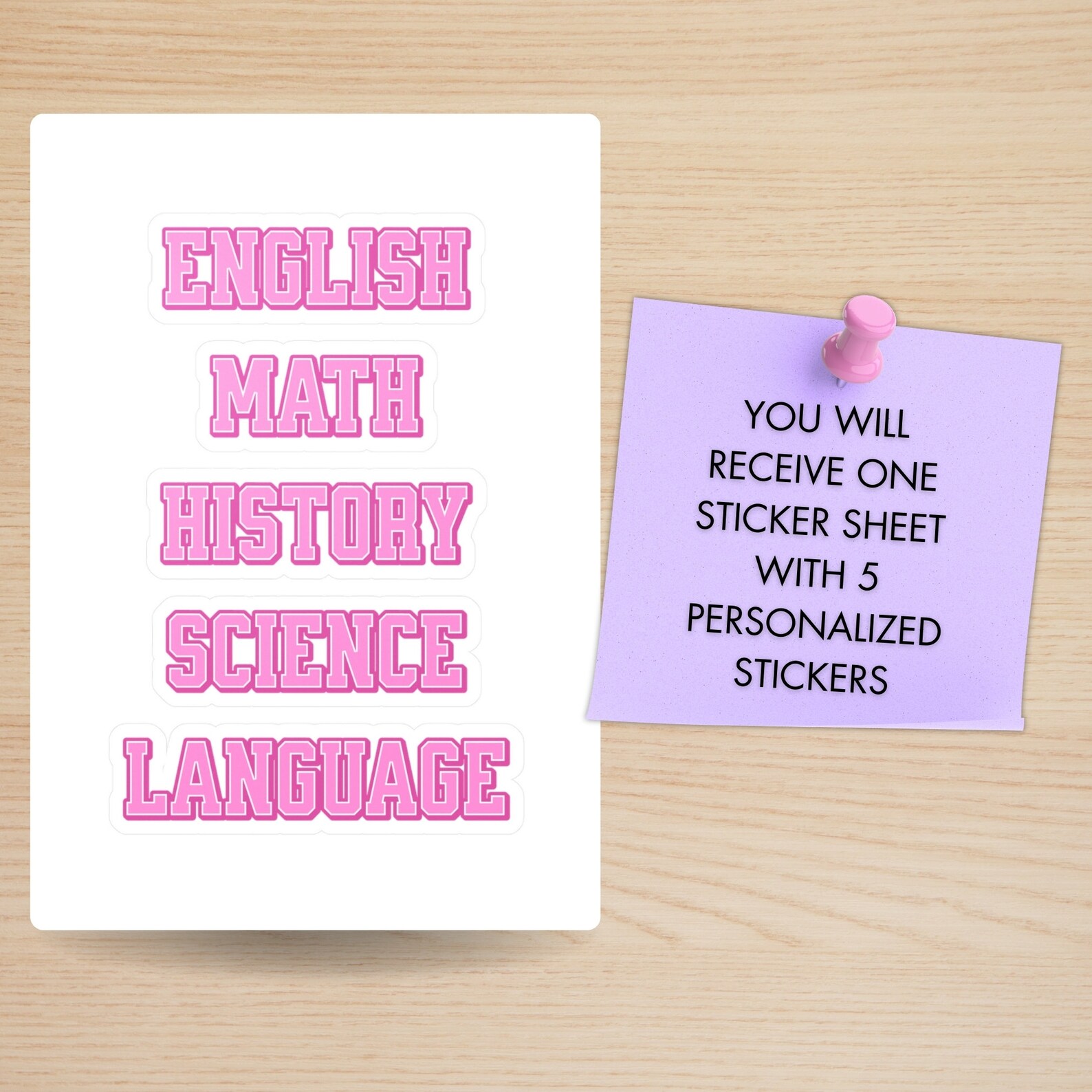School Subject Stickers, Binder Stickers, School Subject Label ...