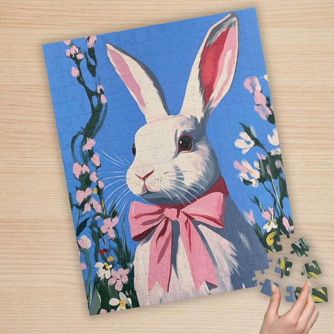 Easter Jigsaw Puzzle, Puzzles for Teens, Cute Easter Bunny, Easter ...