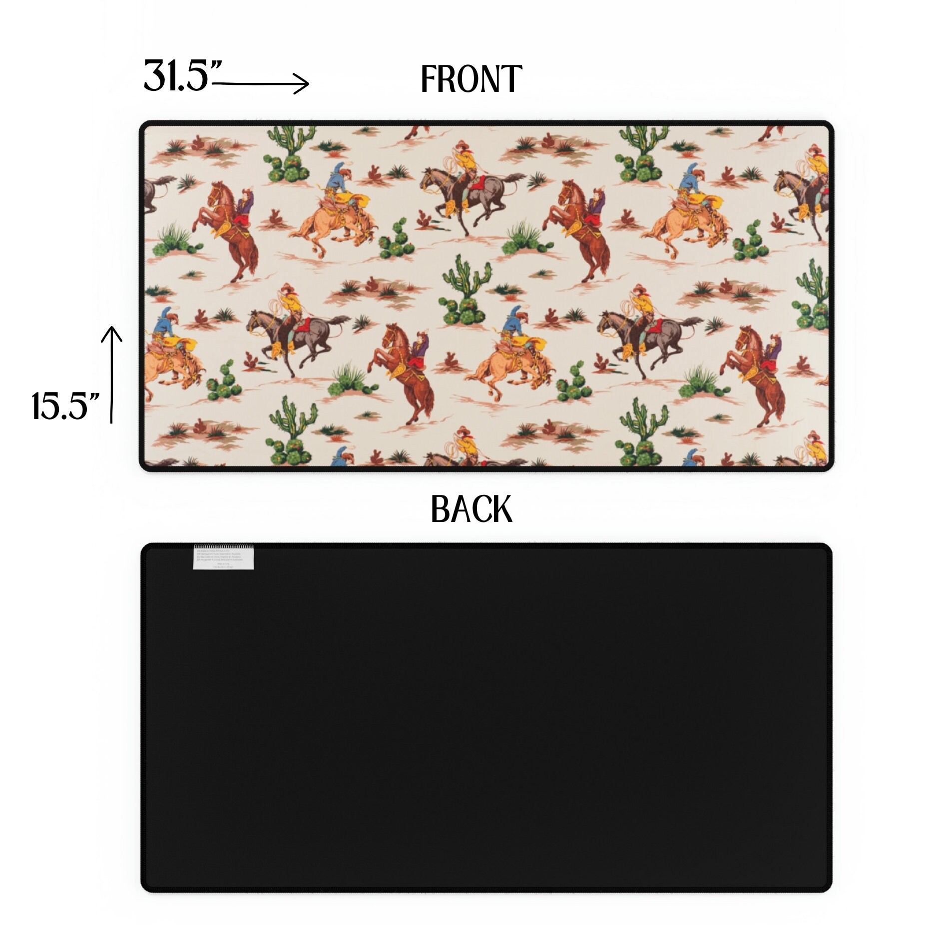 Western Desk Mat, Vintage Cowboy Rodeo, Western Desk Decor, Desk Mat ...