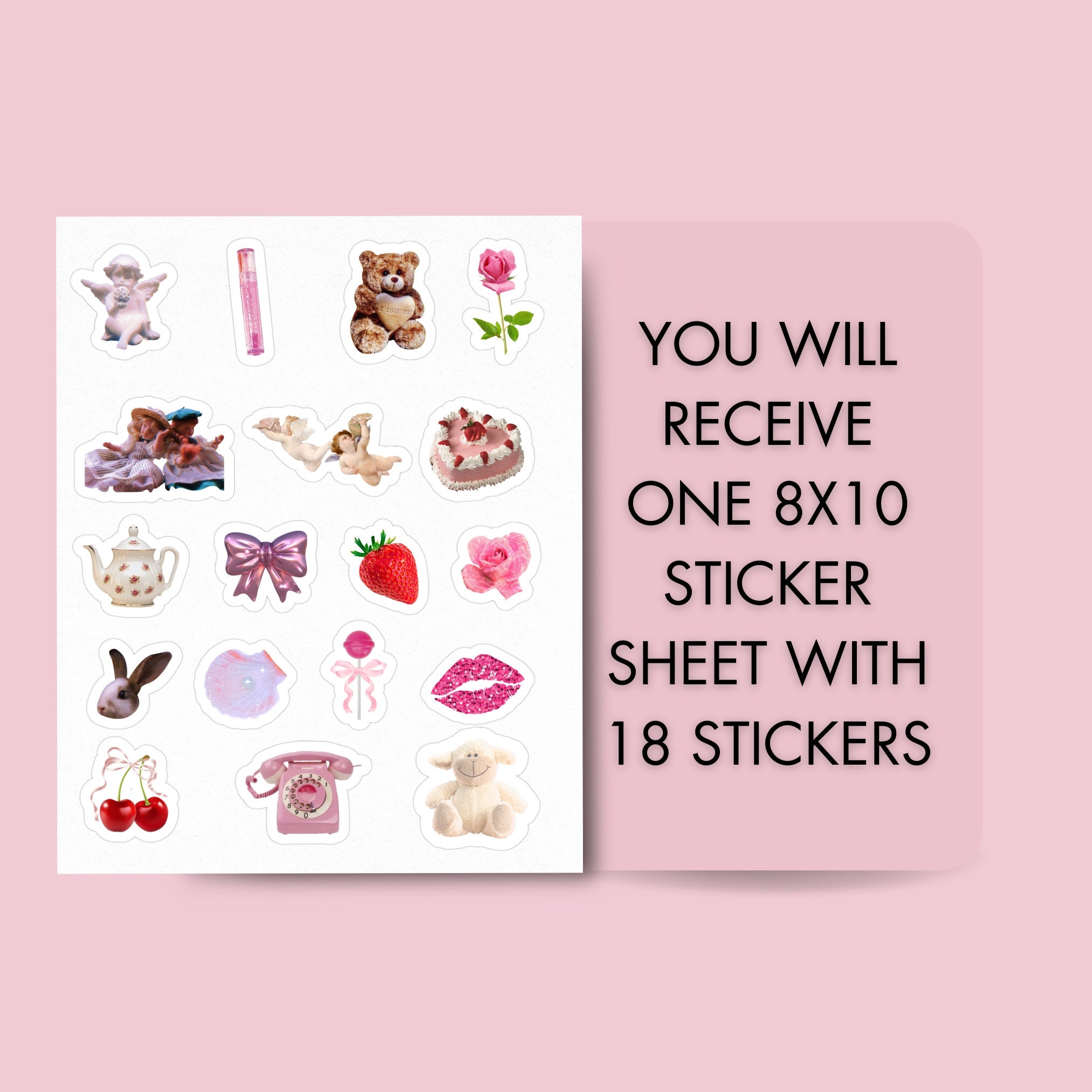 Coquette Stickers, Aesthetic Stickers for Water Bottle, Aesthetic ...