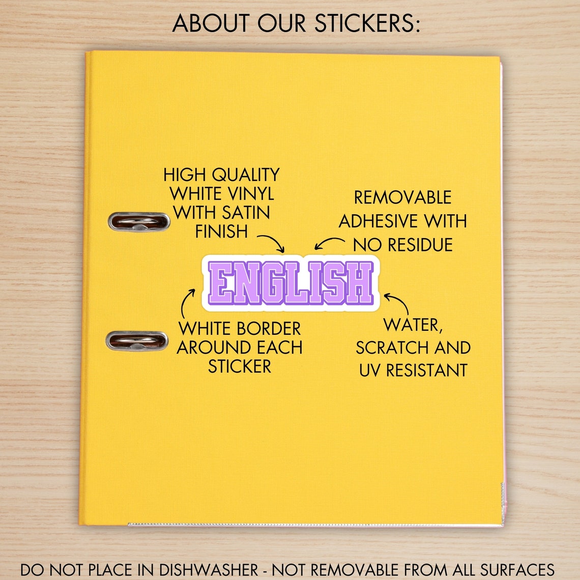 School Subject Stickers, Binder Stickers, School Subject Label ...
