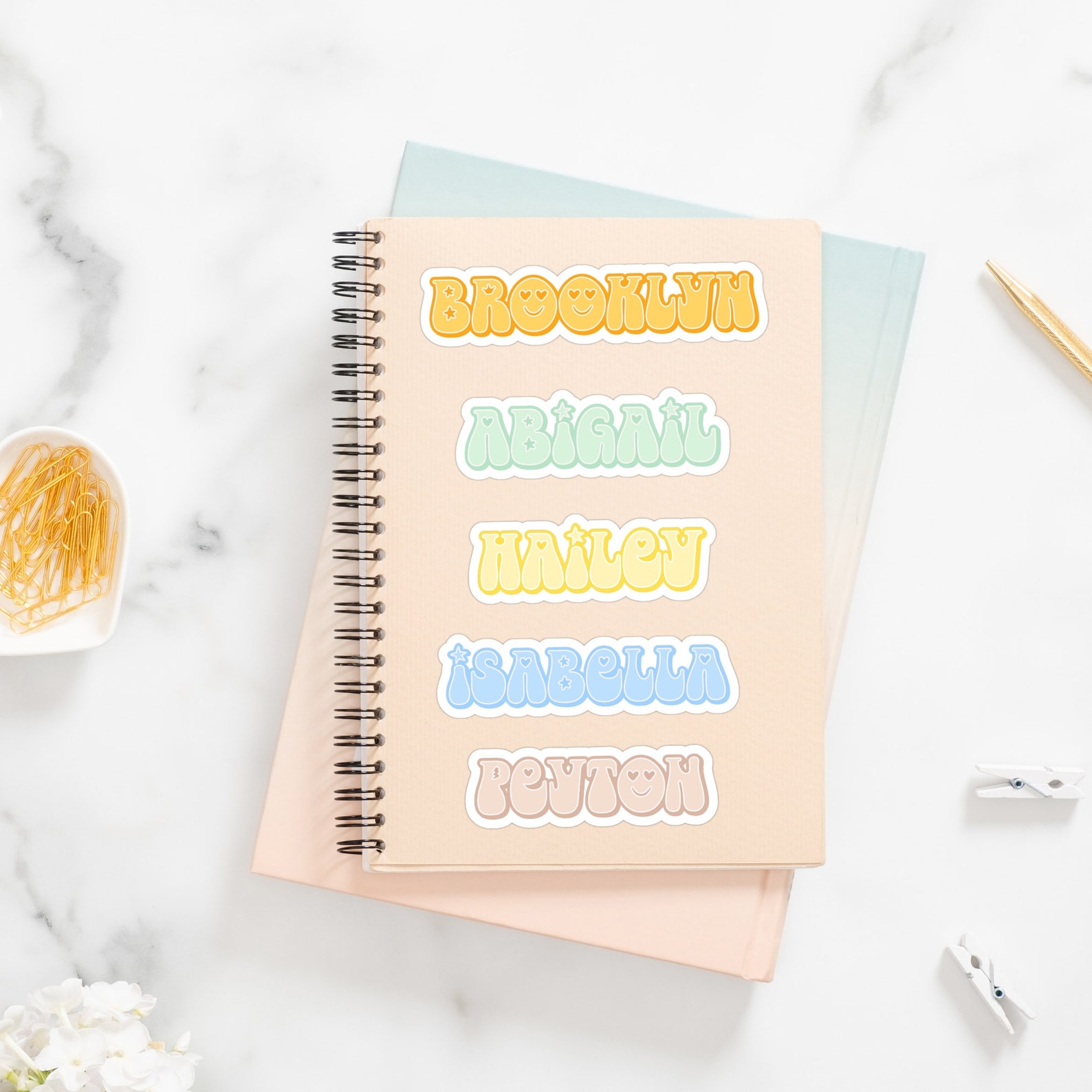 Kids Name Stickers, Aesthetic Name Decal, Vinyl Name Decal ...