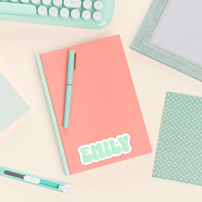 Custom Name Stickers, Aesthetic Name Decal, Vinyl Name Decal ...