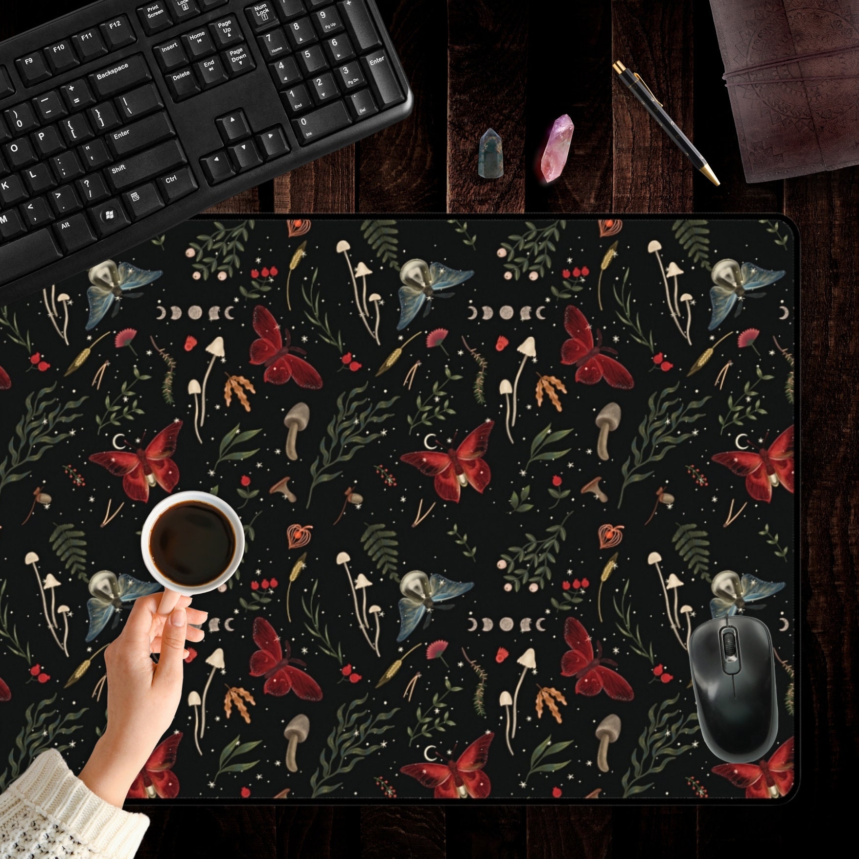 Desk Mat Cottagecore, Dark Witchy, Desk Mat Aesthetic, Witchy Gifts ...