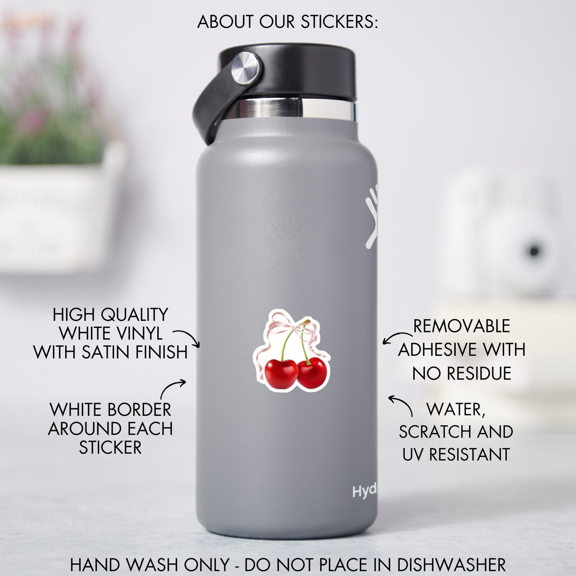 Coquette Stickers, Aesthetic Stickers for Water Bottle, Aesthetic ...