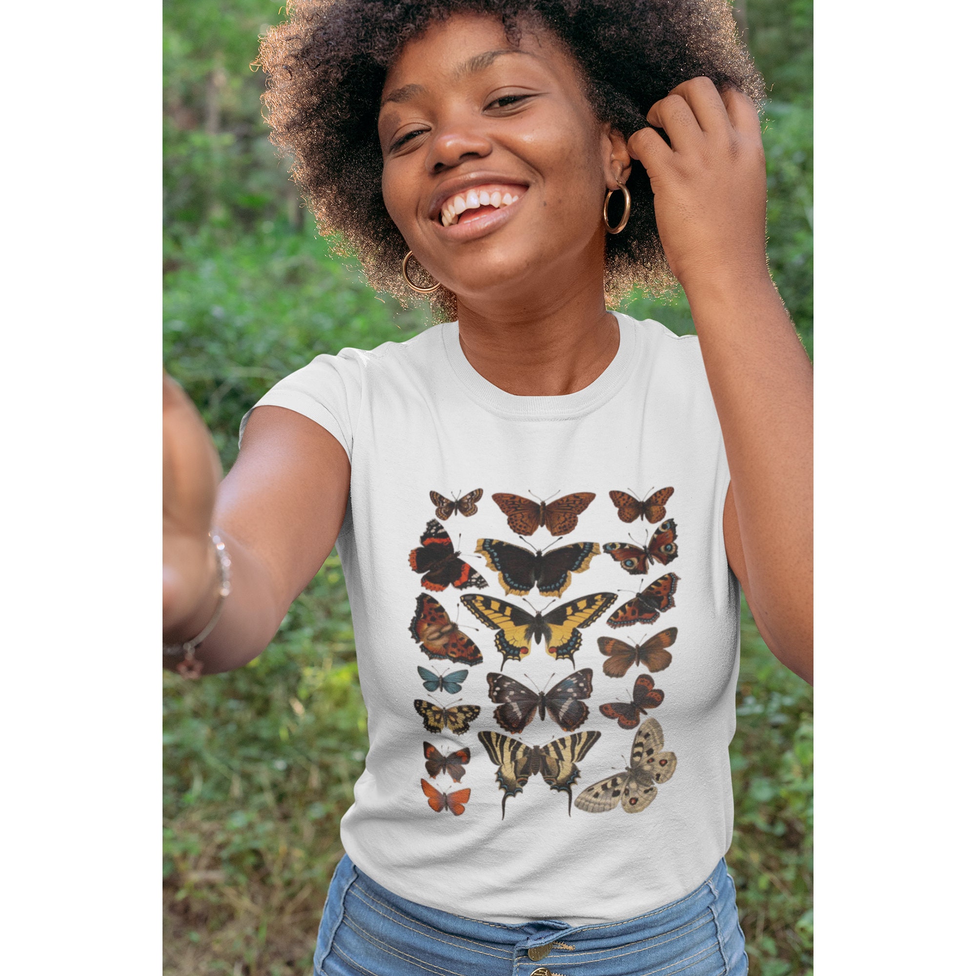 Butterfly Collage Design, Butterfly Entomology Print Unisex Heavy ...