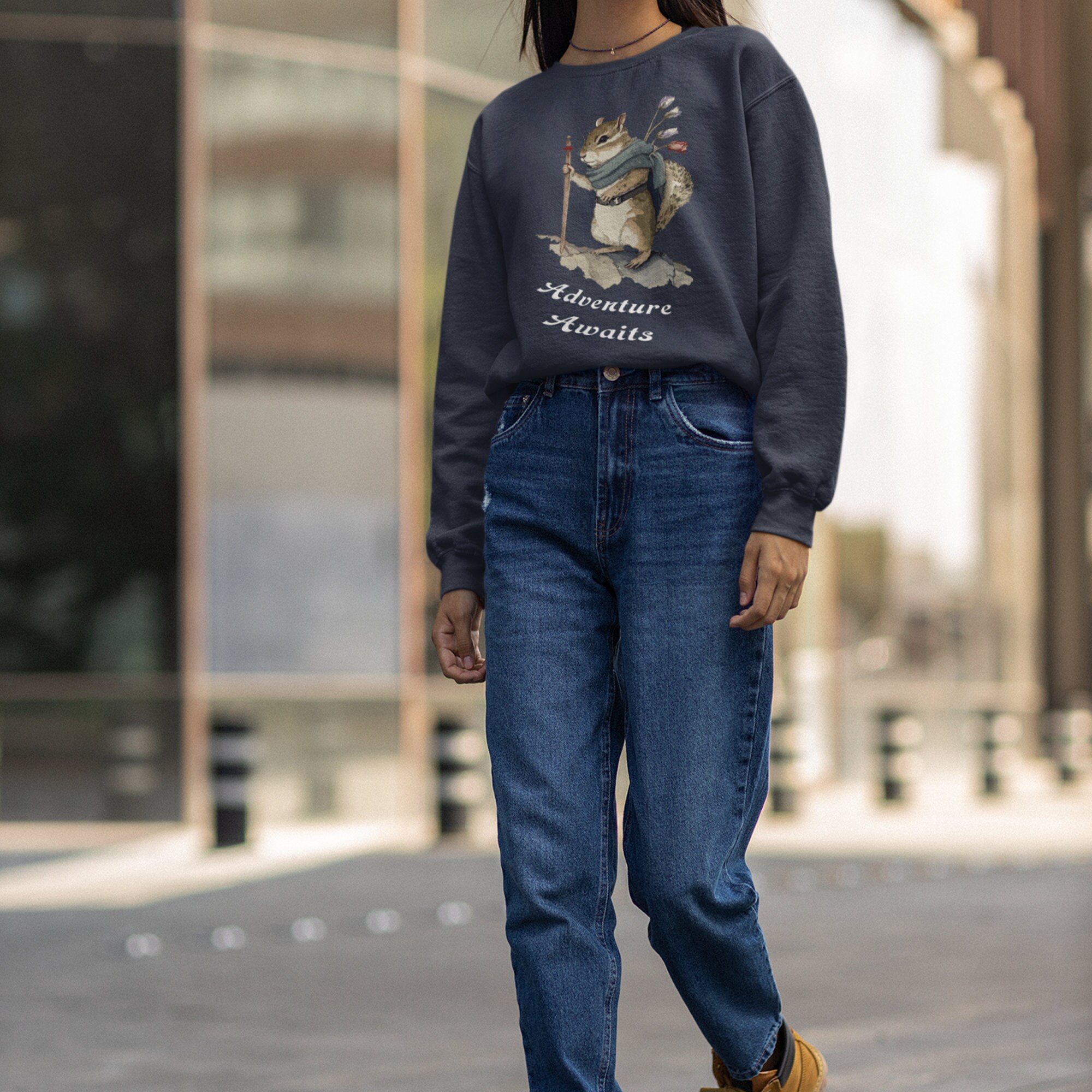 Adventure Awaits Chipmunk Warrior Watercolor Animal Graphic Design on ...