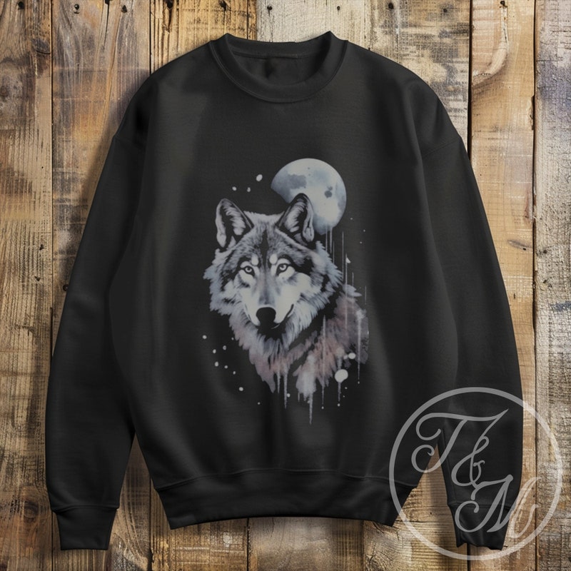 Wolf Sweatshirt - Etsy