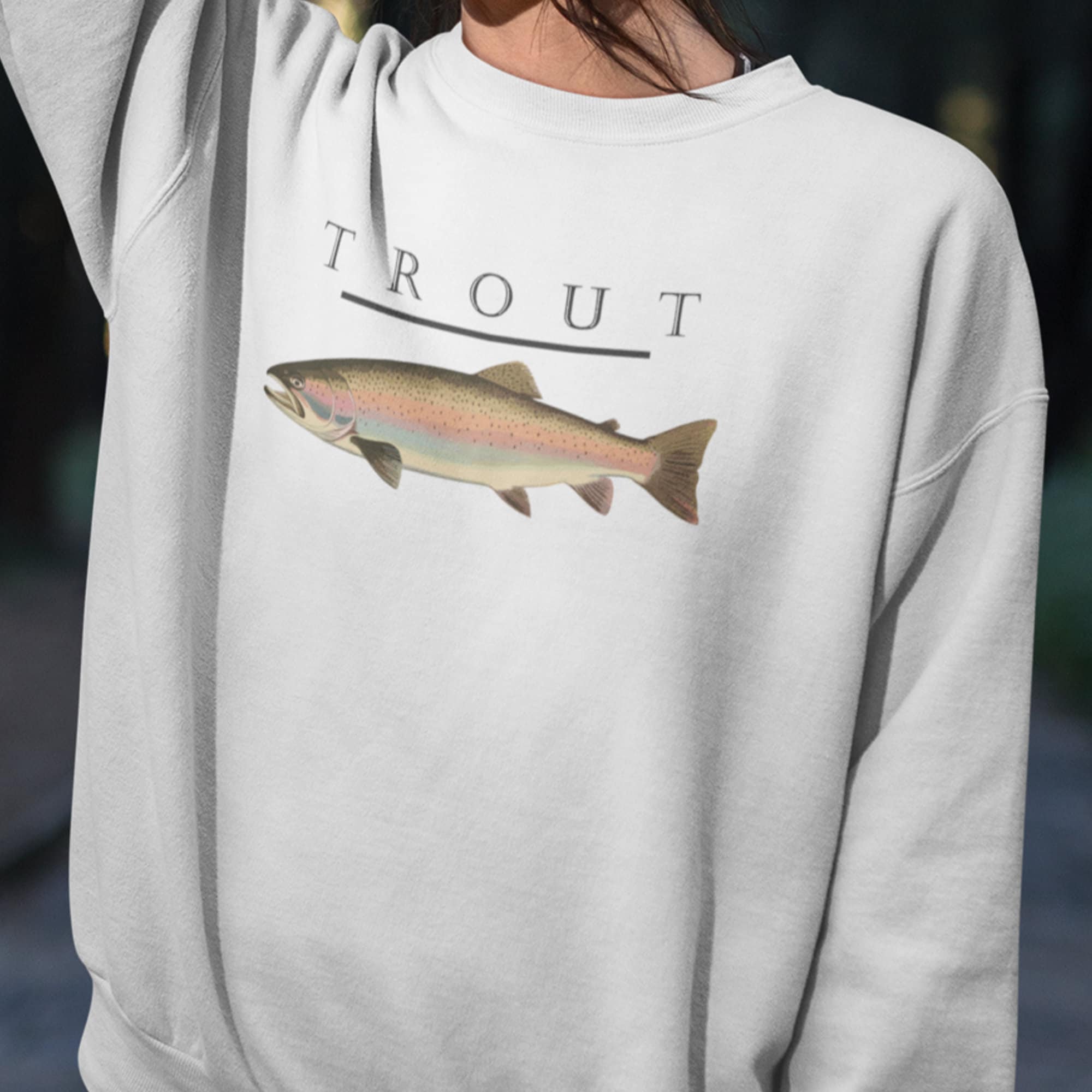 Rainbow Trout Fish Vintage Design on Heavy Blend Crewneck Sweatshirt ...