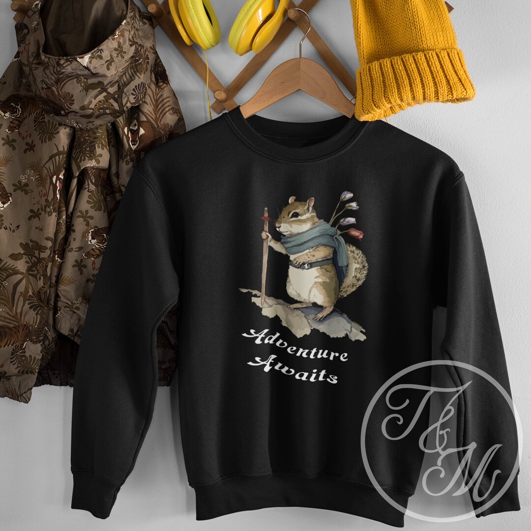 Adventure Awaits Chipmunk Warrior Watercolor Animal Graphic Design on ...