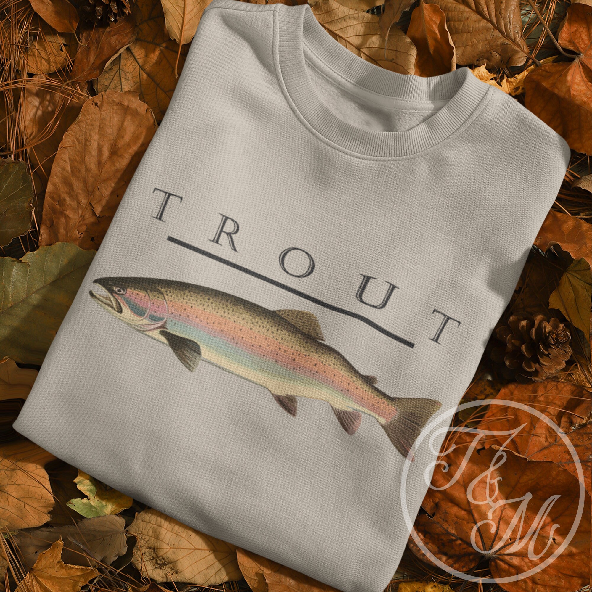 Rainbow Trout Fish Vintage Design on Heavy Blend Crewneck Sweatshirt ...
