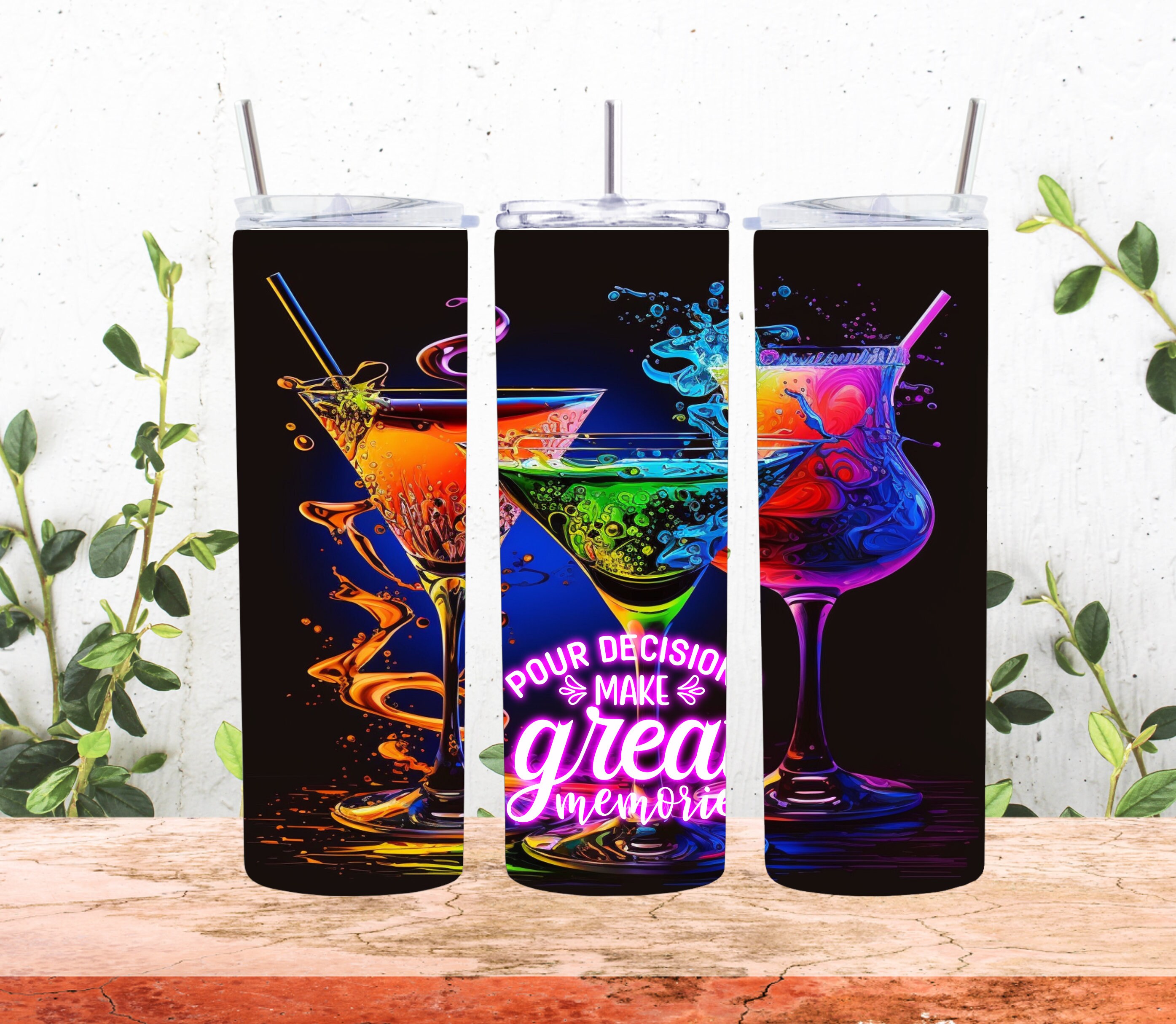 5 Tumbler Wraps Bundle for Sublimation Pour Decisions - Etsy