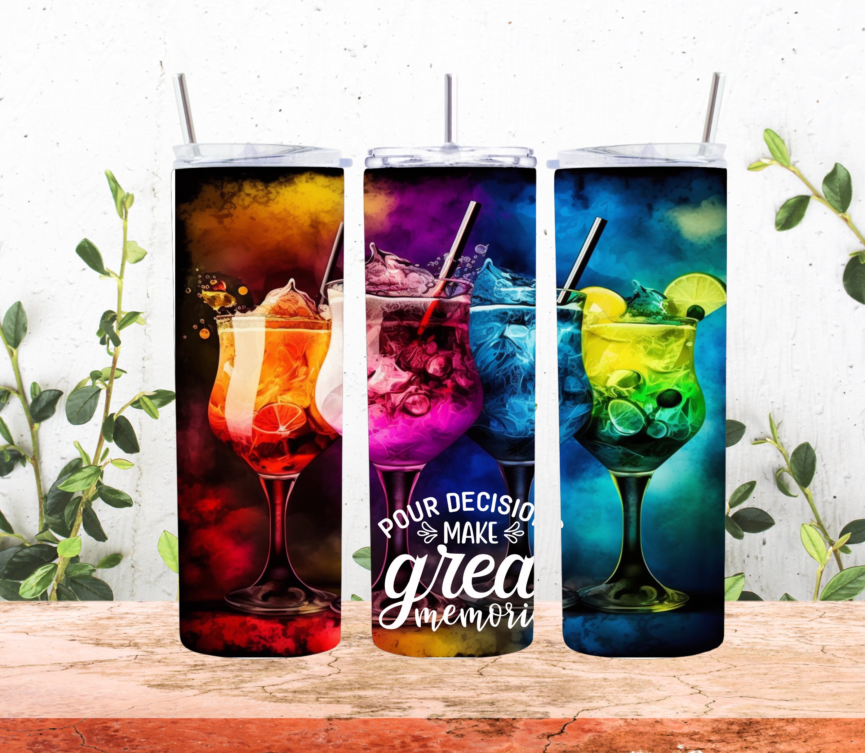 5 Tumbler Wraps Bundle for Sublimation Pour Decisions - Etsy