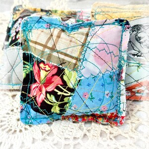 Mini Patchwork Pillows, Set of 3 Quilted Bowl Fillers, Handmade, Tiered ...