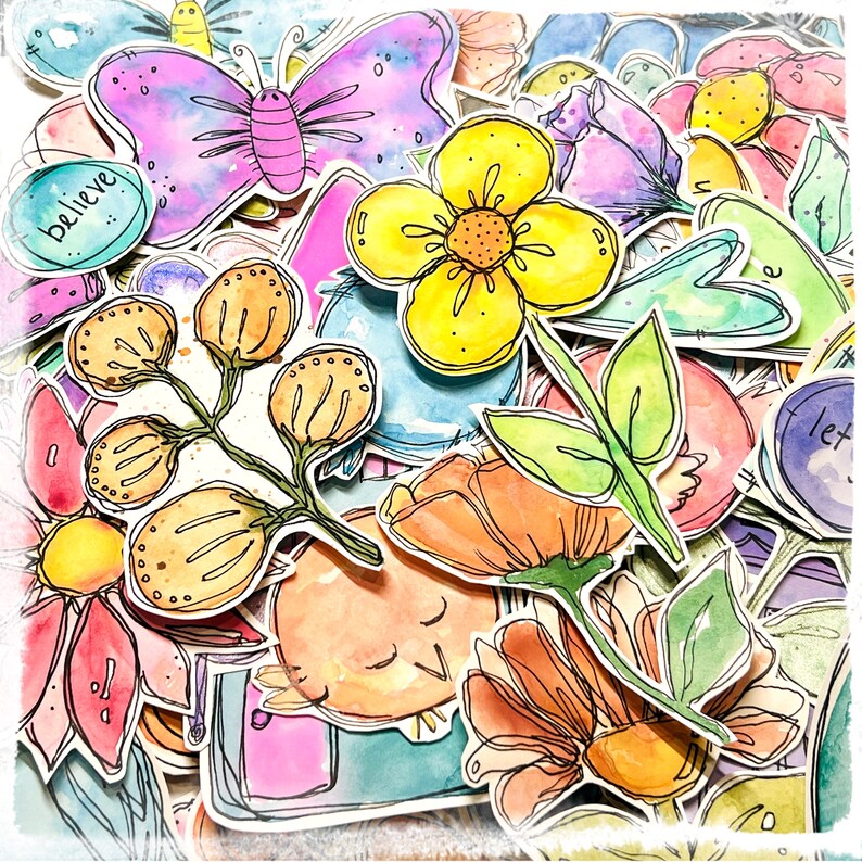 Junk Journal Ephemera Bundle, Collage Fodder, Handmade Scrapbook ...