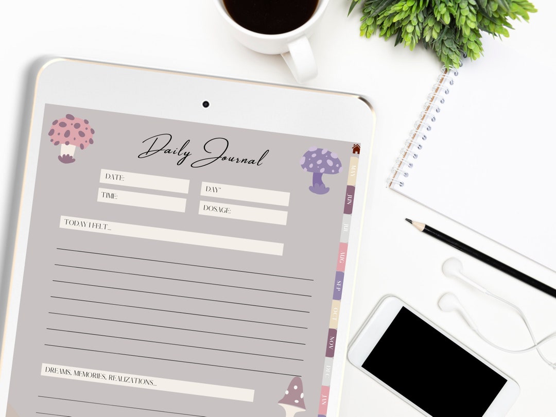 Microdosing Journal Digital Planner 2022 2023 Dated & - Etsy