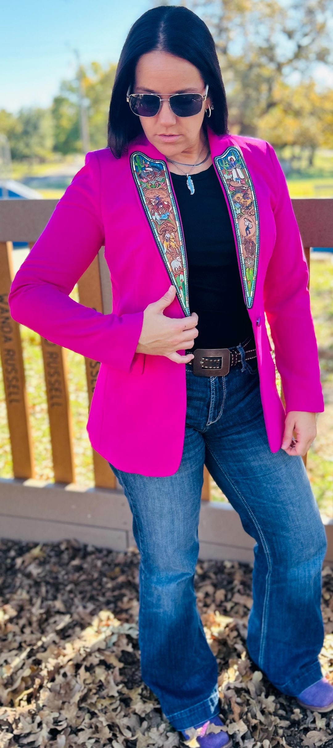 Custom Tooled Leather Blazer Lapels - Etsy