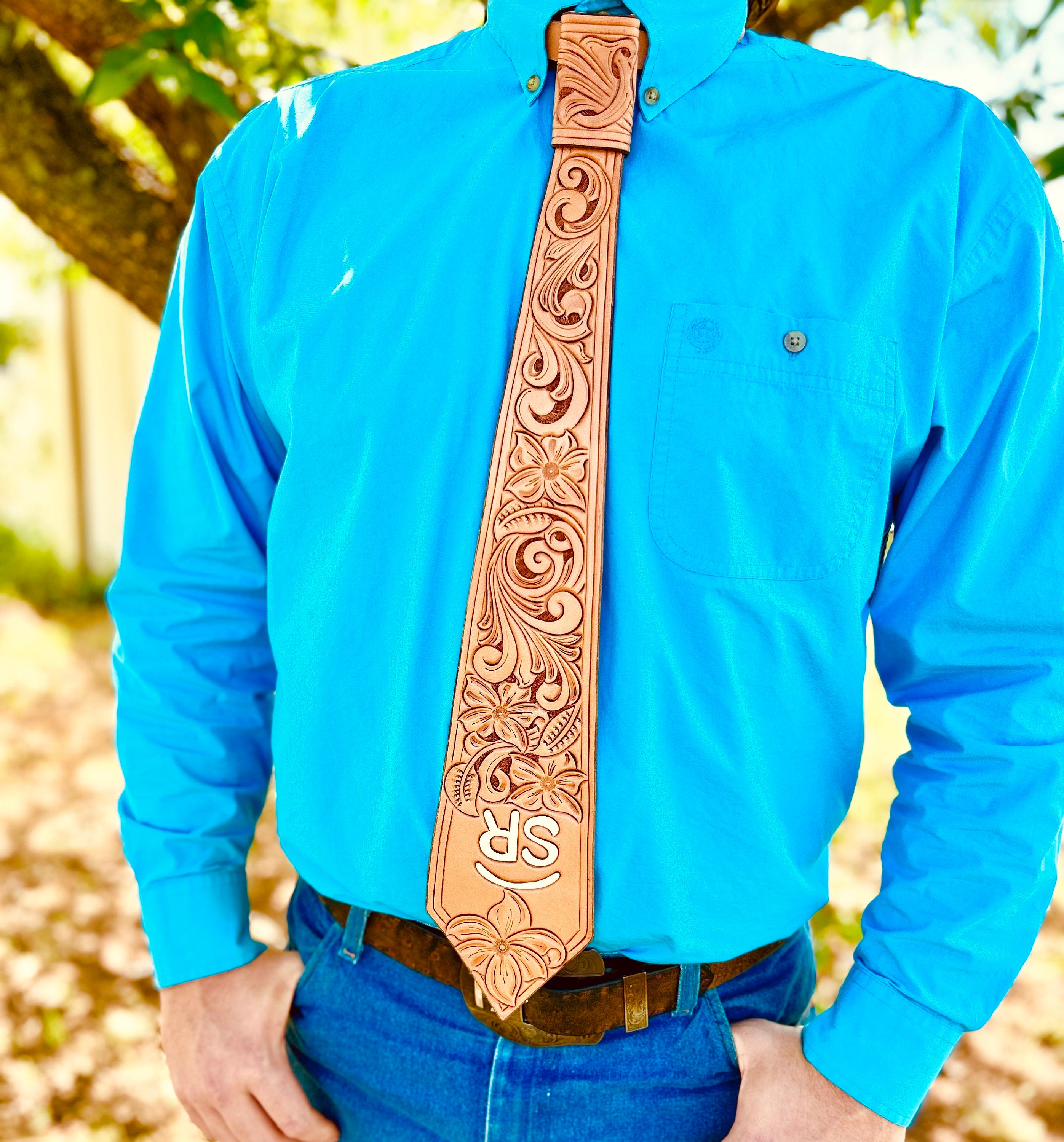 Custom Made to Order Leather Neck Tie - Etsy