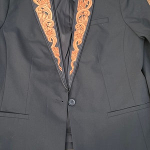 Custom Tooled Leather Blazer Lapels - Etsy