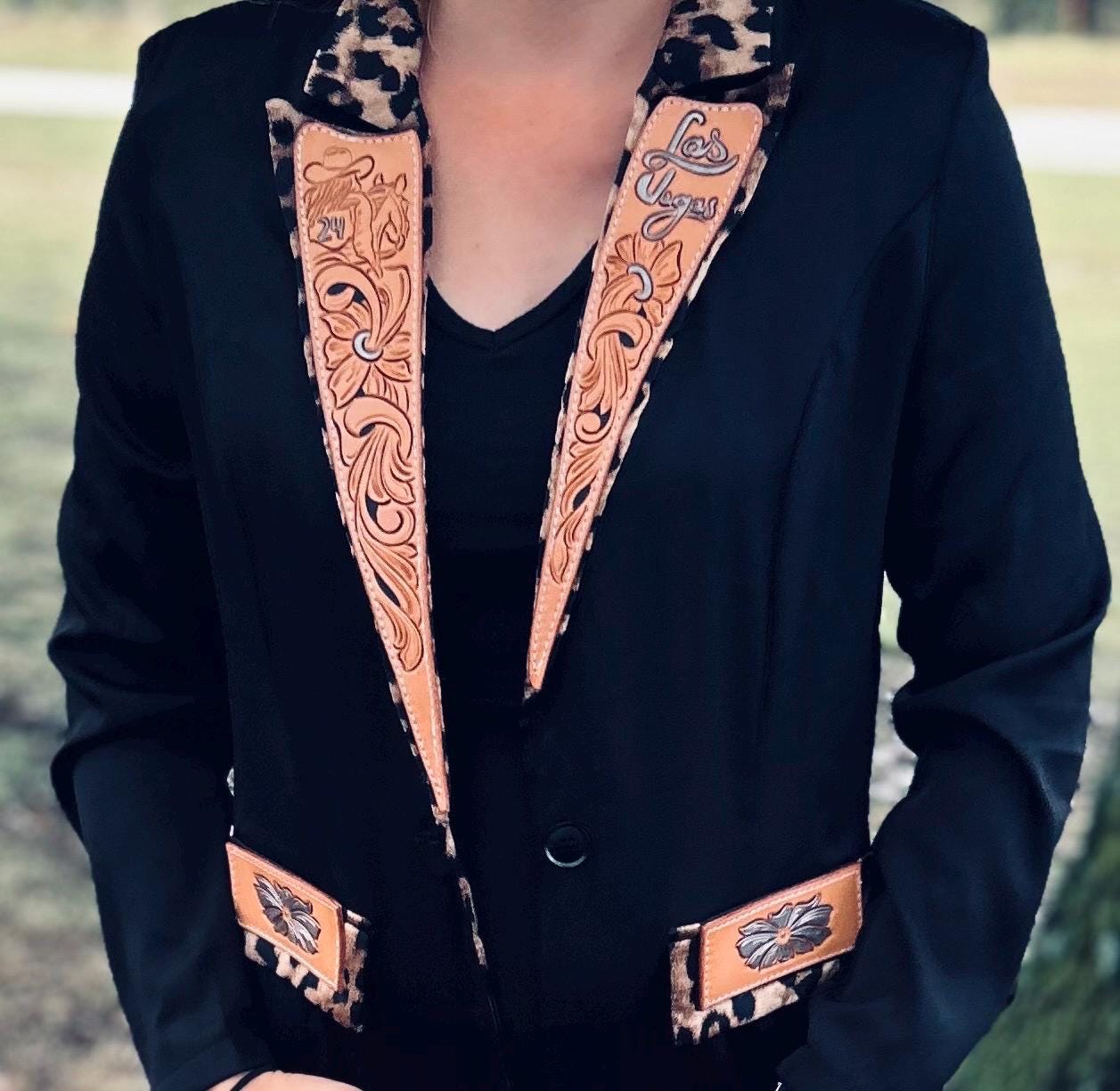 Custom Tooled Leather Blazer Lapels - Etsy