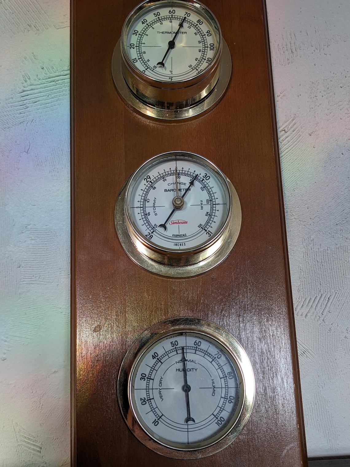 Classic Vintage Sunbeam Barometer Weather Station - Etsy