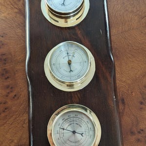 Vintage Dark Wood Springfield Classic Weather Station - Etsy