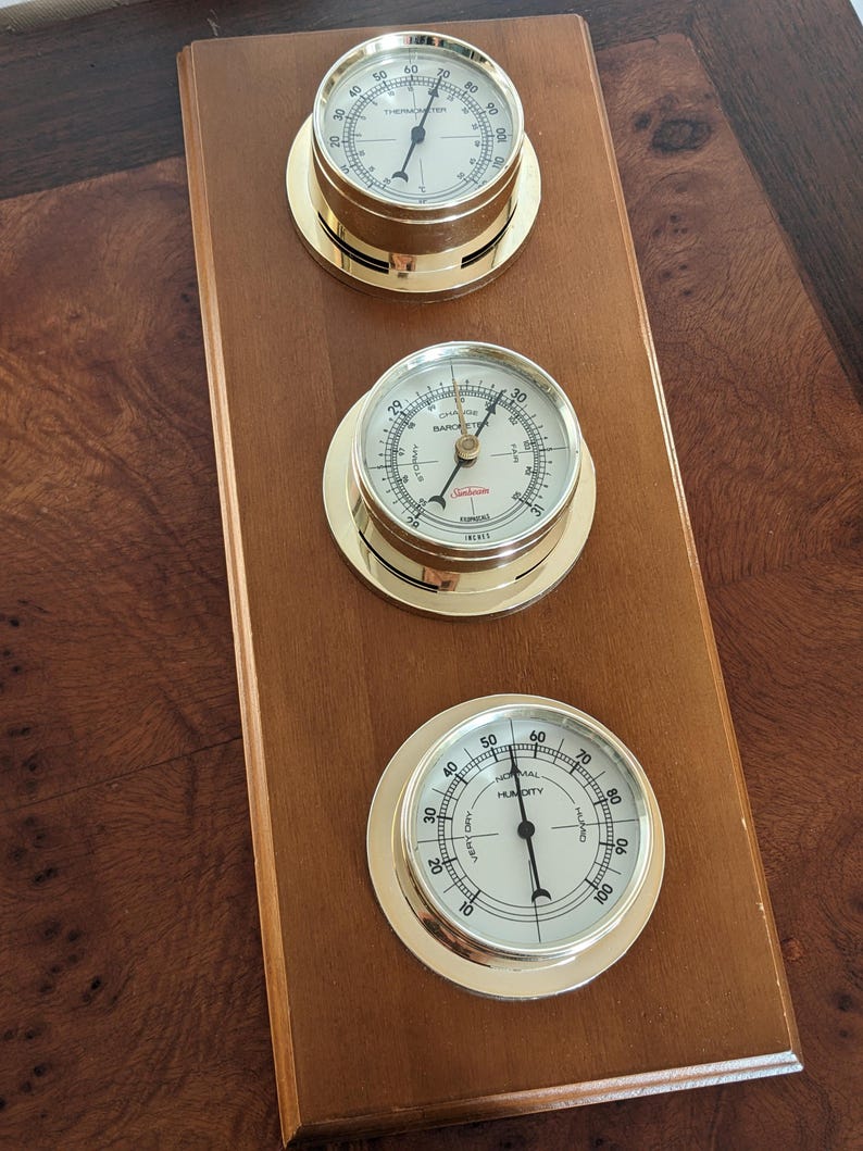 Classic Vintage Sunbeam Barometer Weather Station - Etsy