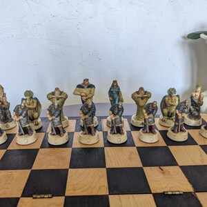 Medieval Fantasy Chess Pieces Dragons Castles Wizards - Etsy