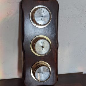 Vintage Dark Wood Springfield Classic Weather Station - Etsy