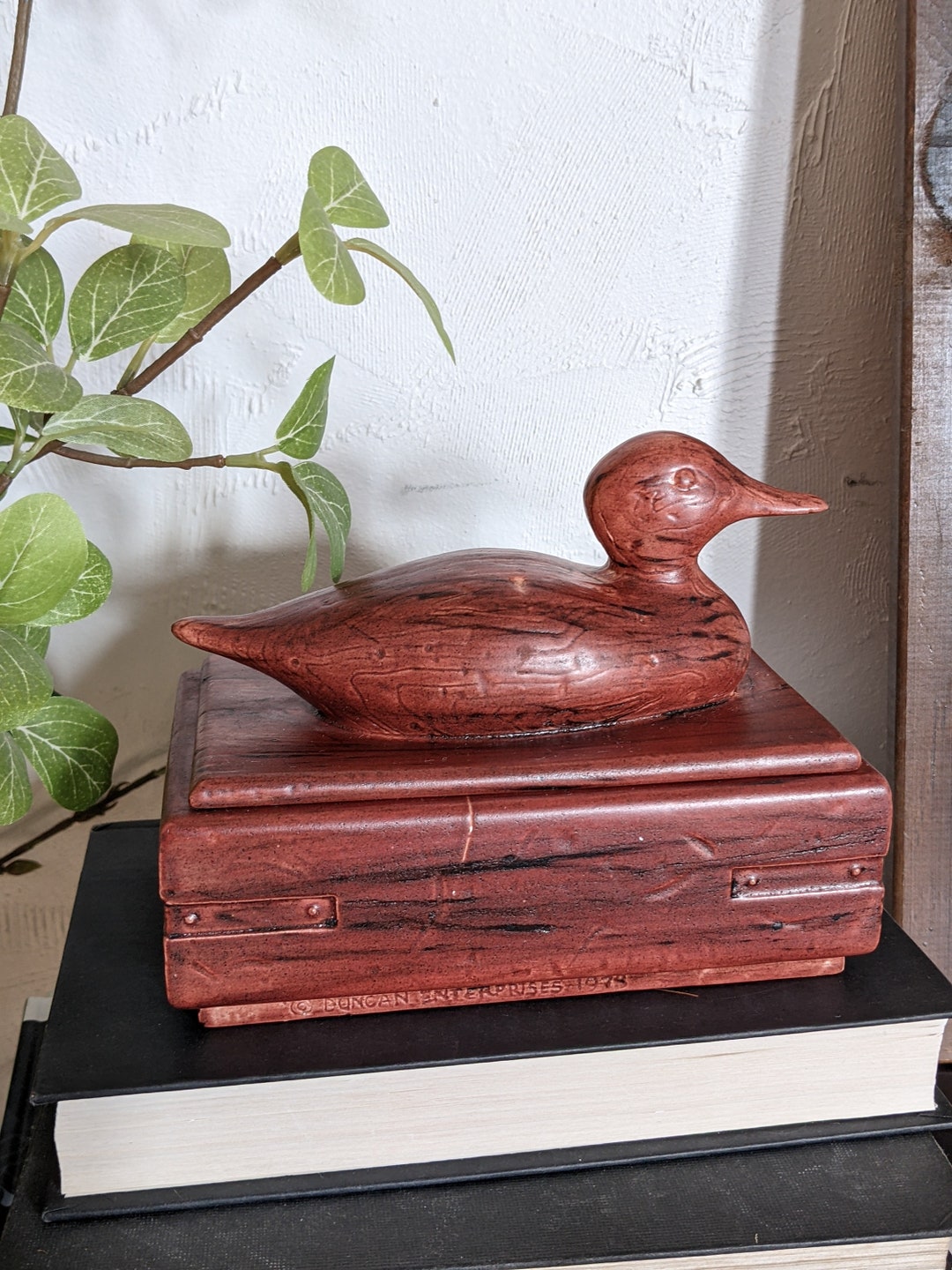 Vintage Ceramic Wood Look Box - Etsy