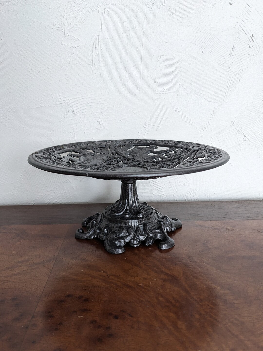 Vintage Robert Emig Mythical Figures Cast Iron Metal Pedestal Dish - Etsy