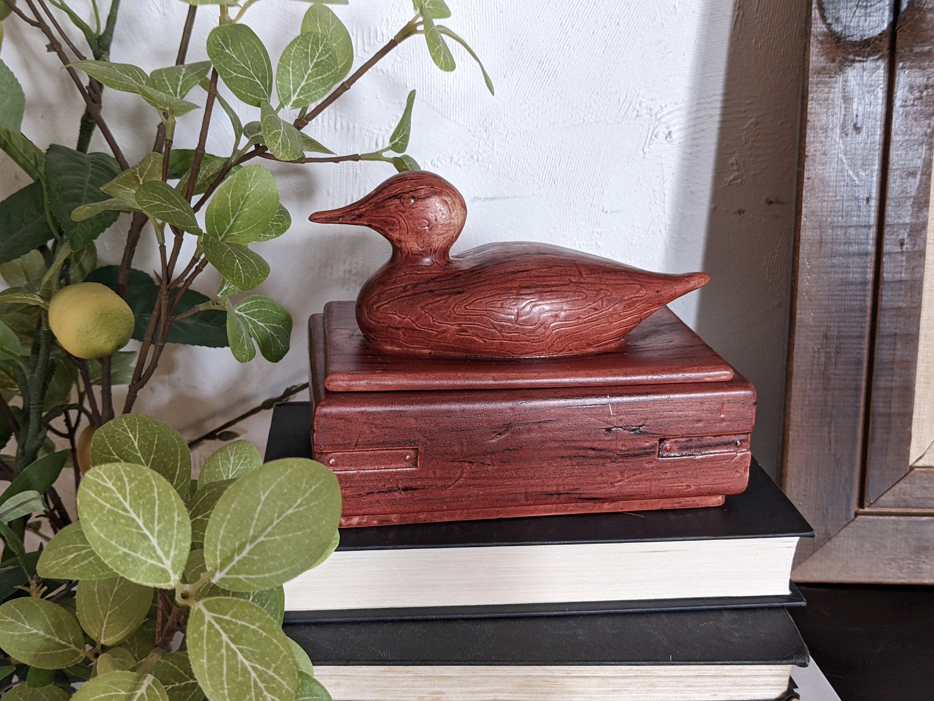 Vintage Ceramic Wood Look Box - Etsy