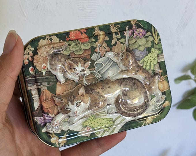 Cute 3D Cats Tin Metal Trinket Box - Etsy