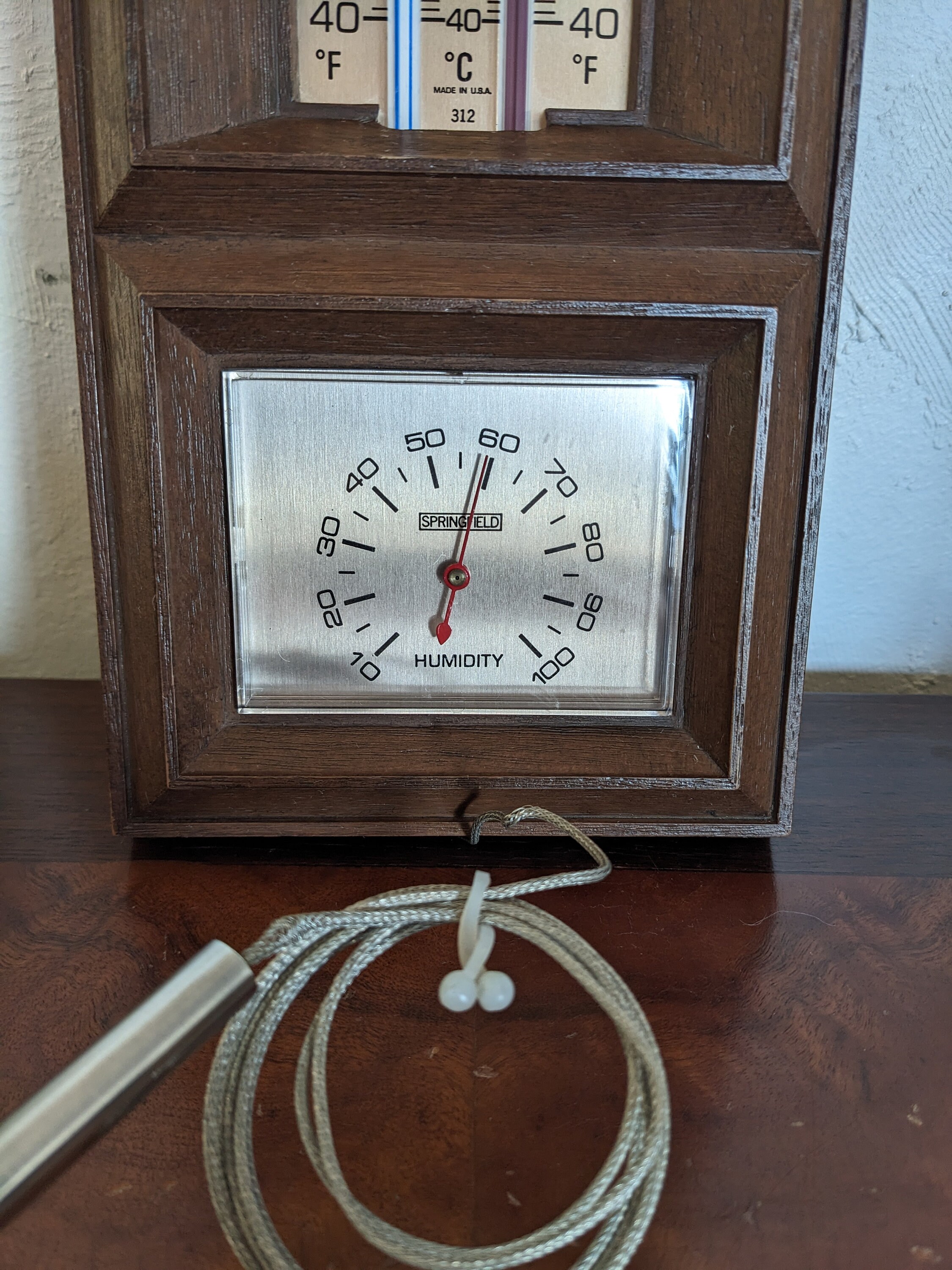 Vintage Indoor Outdoor Springfield Thermometer Weather Station - Etsy