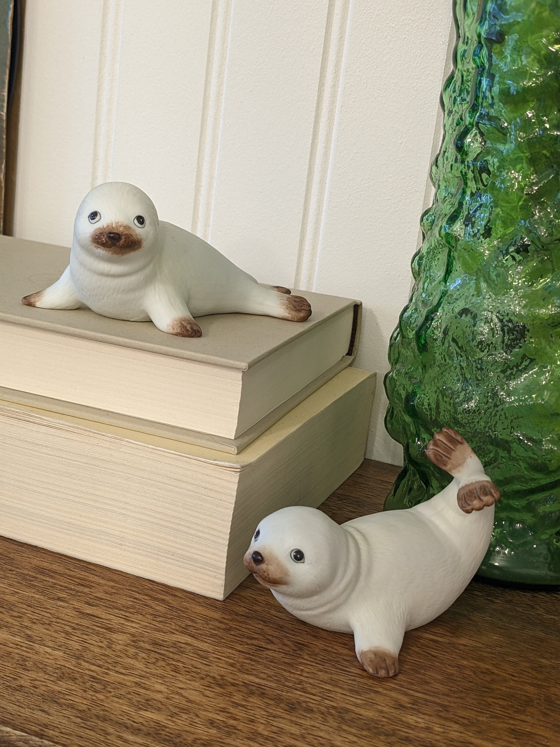 Pair of Cute Porcelain Seals From Sri Lanka - Etsy