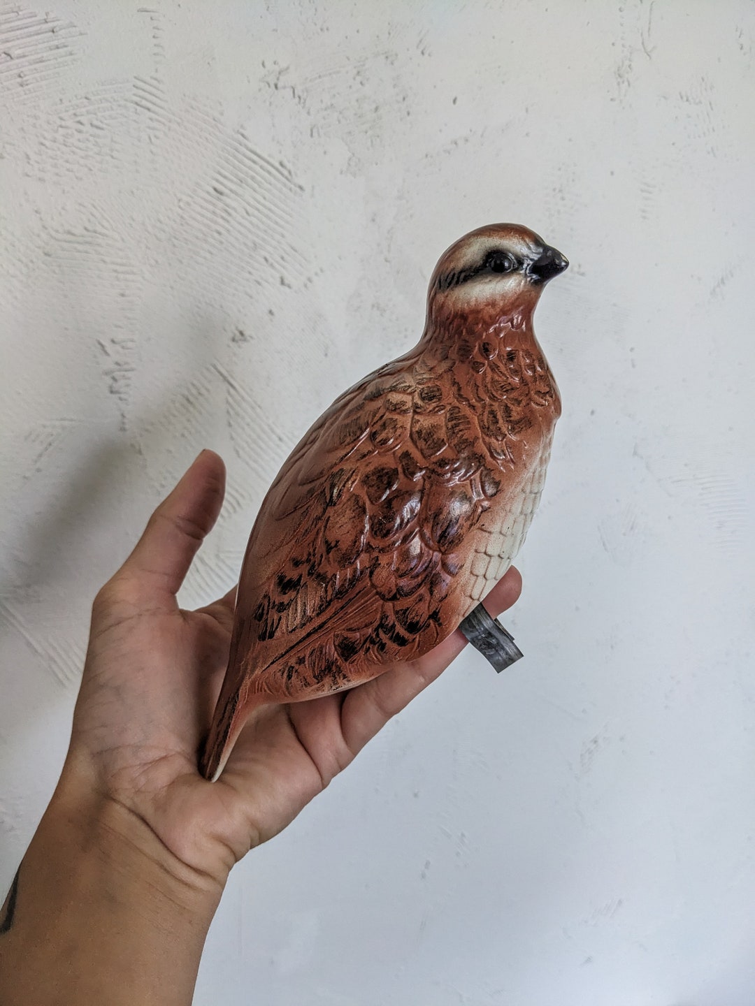 Vintage Ceramic Quail Planter Pot Figurine - Etsy