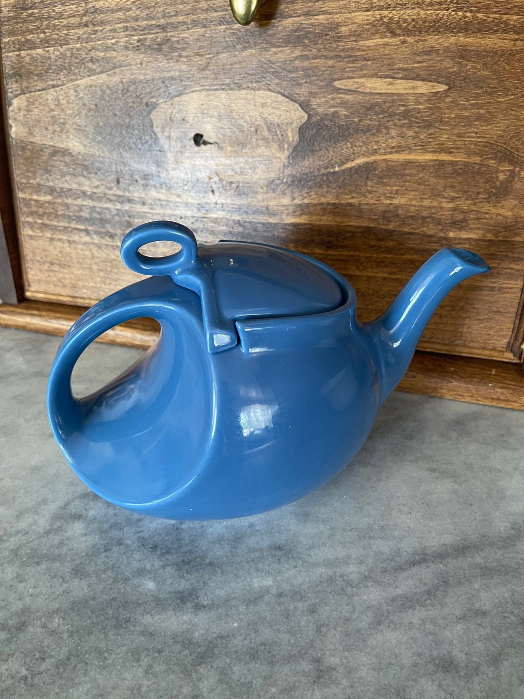 Vintage Blue Art Deco Hall Teapot - Etsy