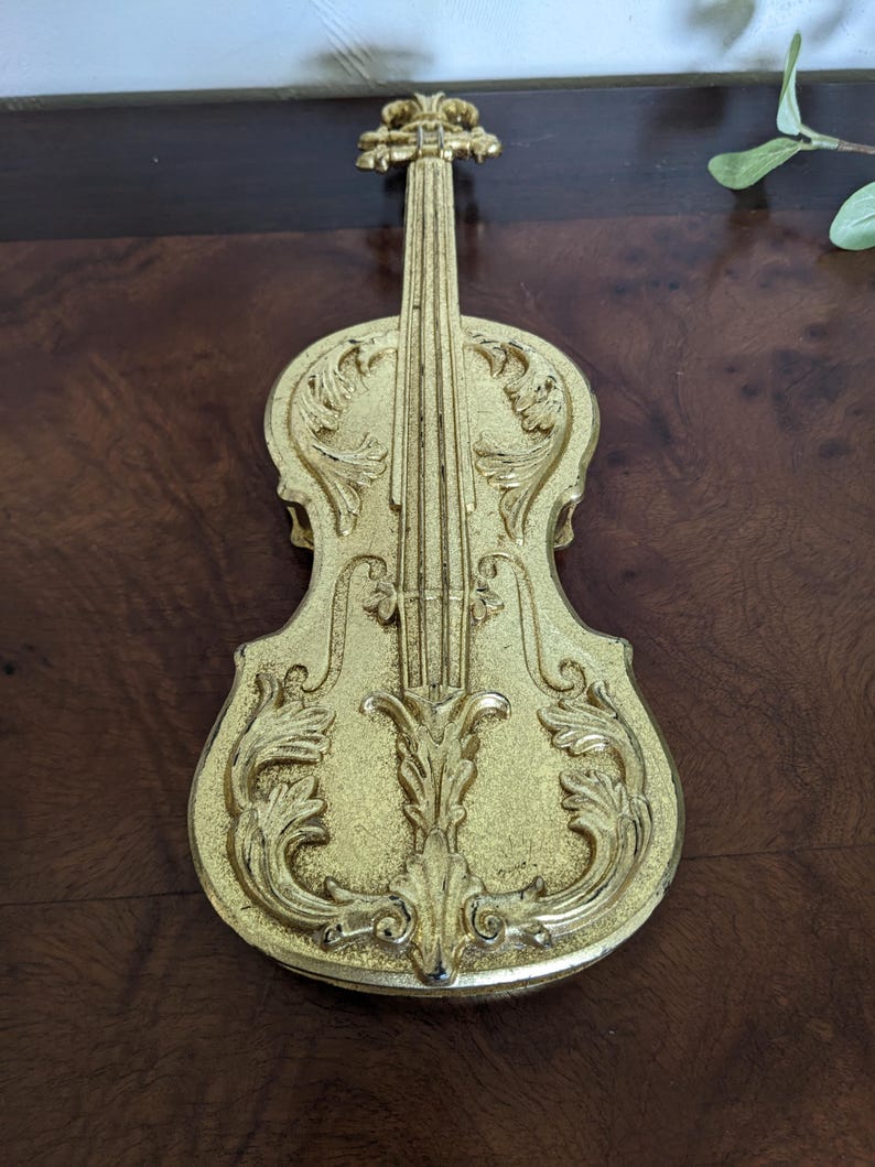 Vintage Gold Gilt Violin Container - Etsy