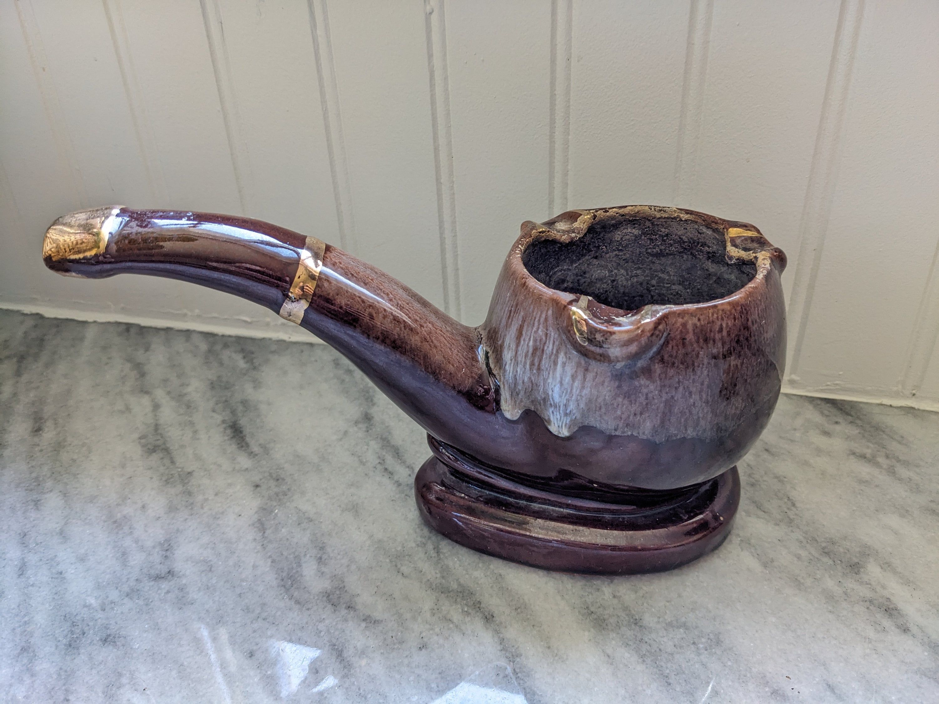 Vintage Ceramic Pipe Planter - Etsy