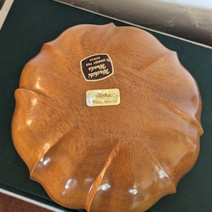 Beautiful Vintage Monkey Pod Wood Carved Lotus Flower Bowl - Etsy