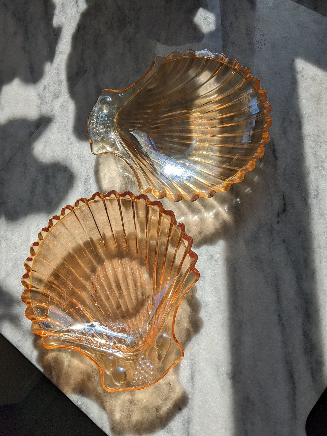 Set of 2 Vintage Iridescent Shell Dishes - Etsy