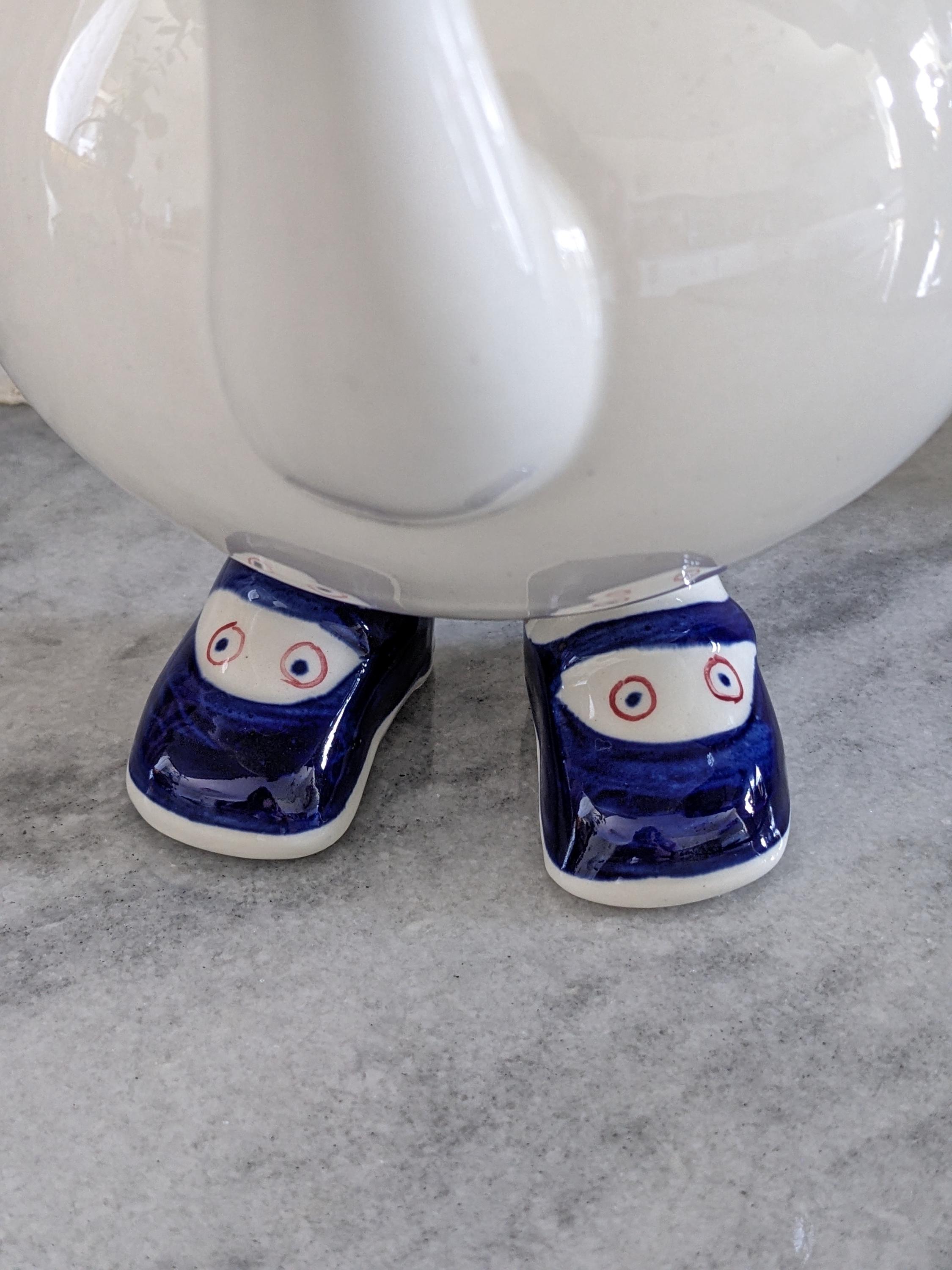 Vintage White Carlton Ware Walking Teapot - Etsy