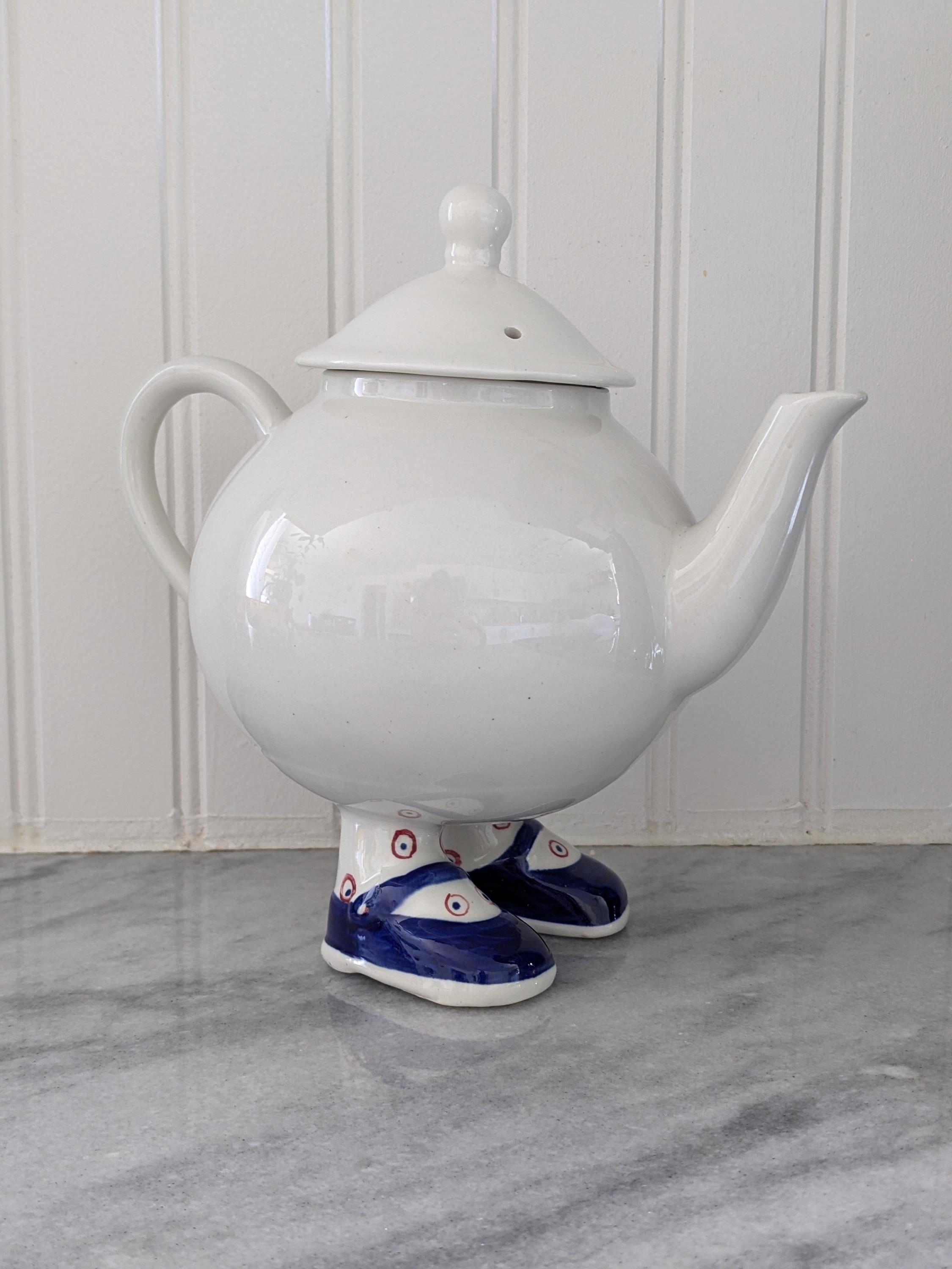 Vintage White Carlton Ware Walking Teapot - Etsy