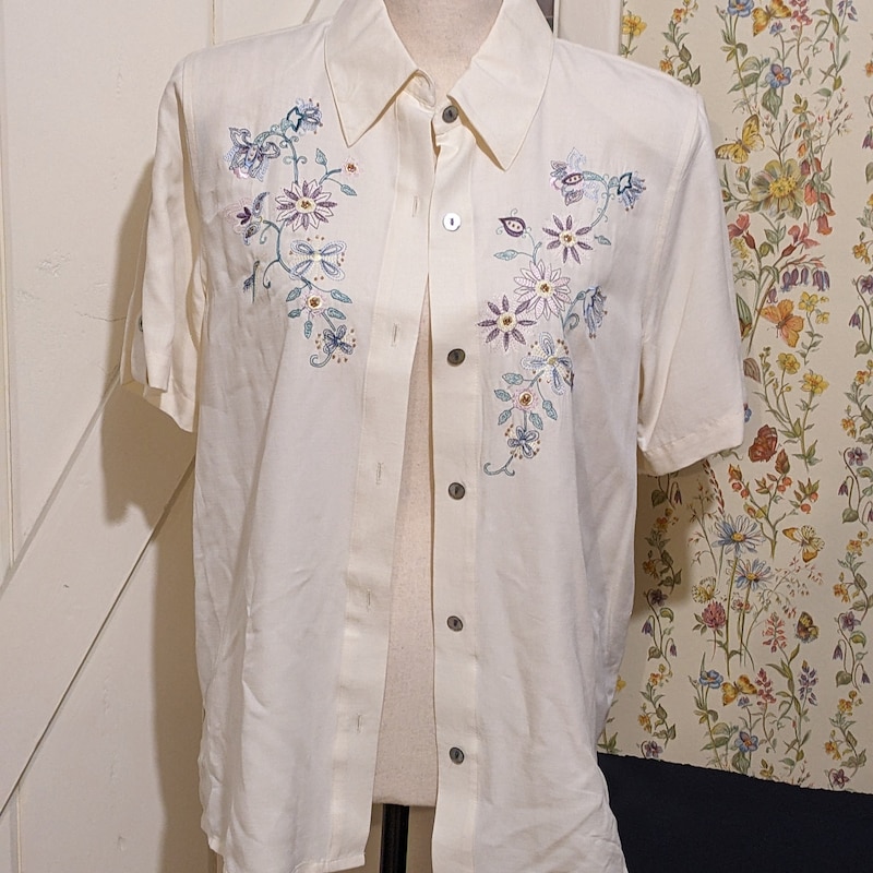 Flower Button up Shirt - Etsy