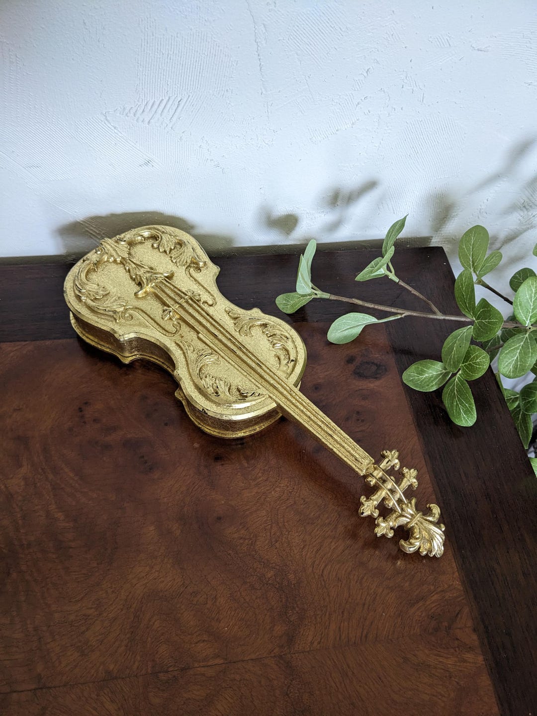 Vintage Gold Gilt Violin Container - Etsy