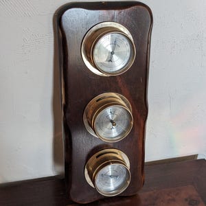 Vintage Dark Wood Springfield Classic Weather Station - Etsy