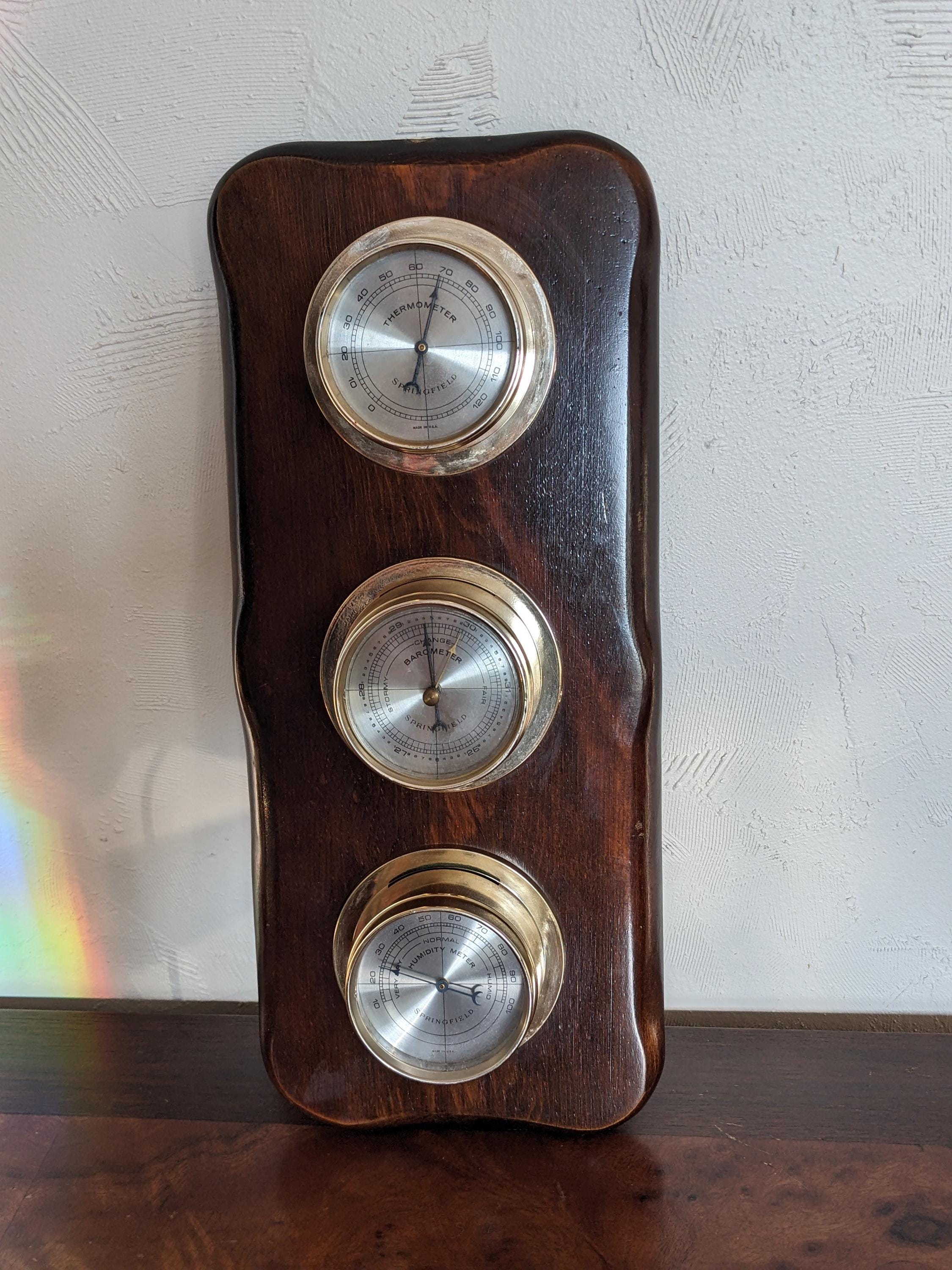 Vintage Dark Wood Springfield Classic Weather Station - Etsy