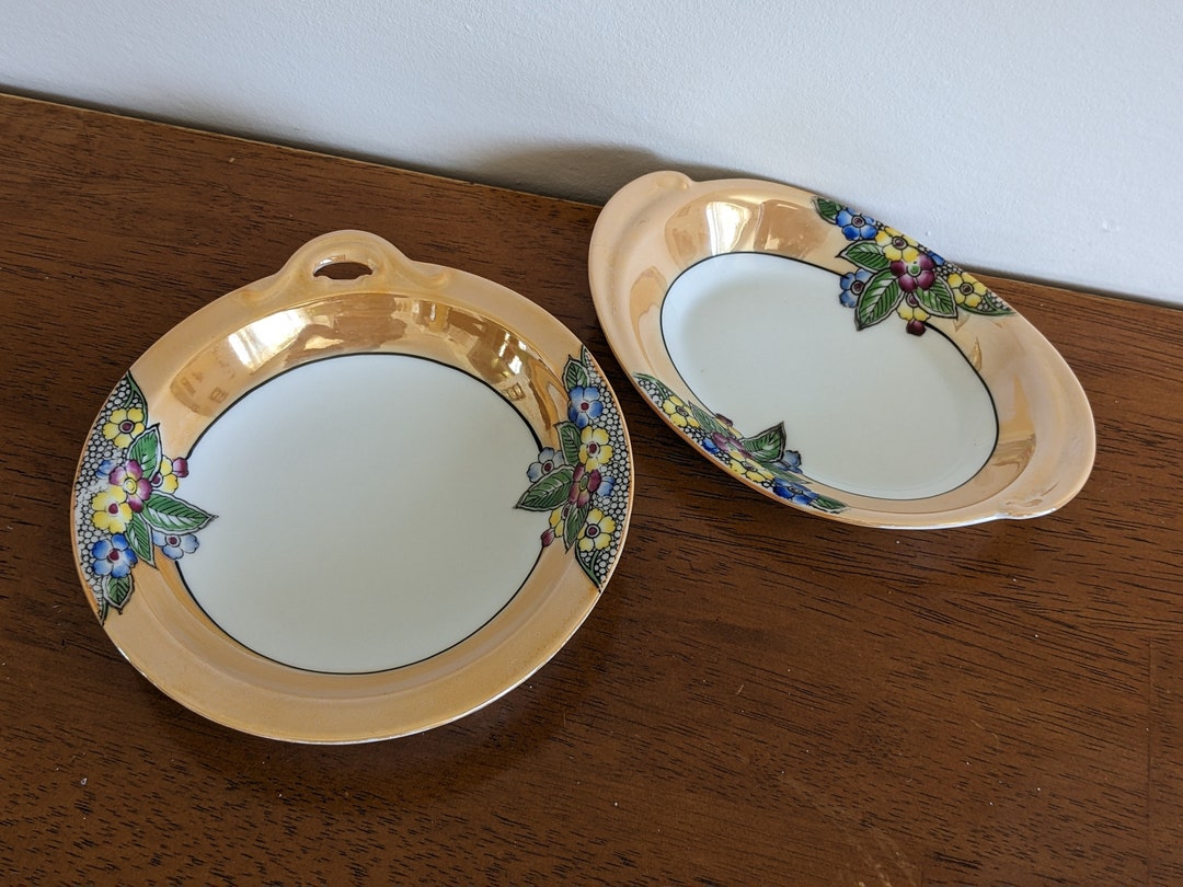 Vintage Pair of Noritake Art Deco Lusterware Small Dishes - Etsy