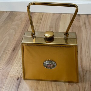 Vintage 1950s Tyrolean Gold Box Purse - Etsy